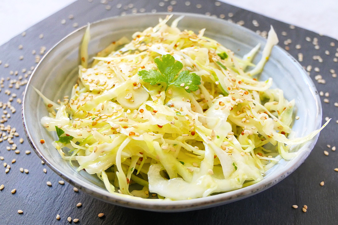 Salade de chou blanc au sésame - La Ferme d'Alice